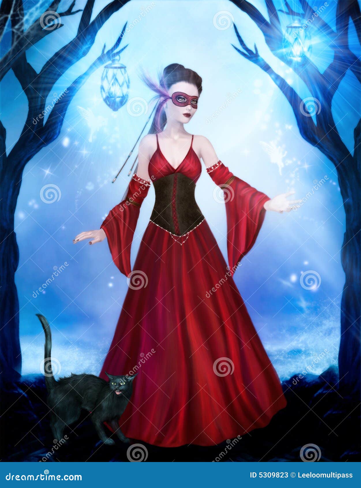 Night Fairies stock illustration. Illustration of artistic - 5309823
