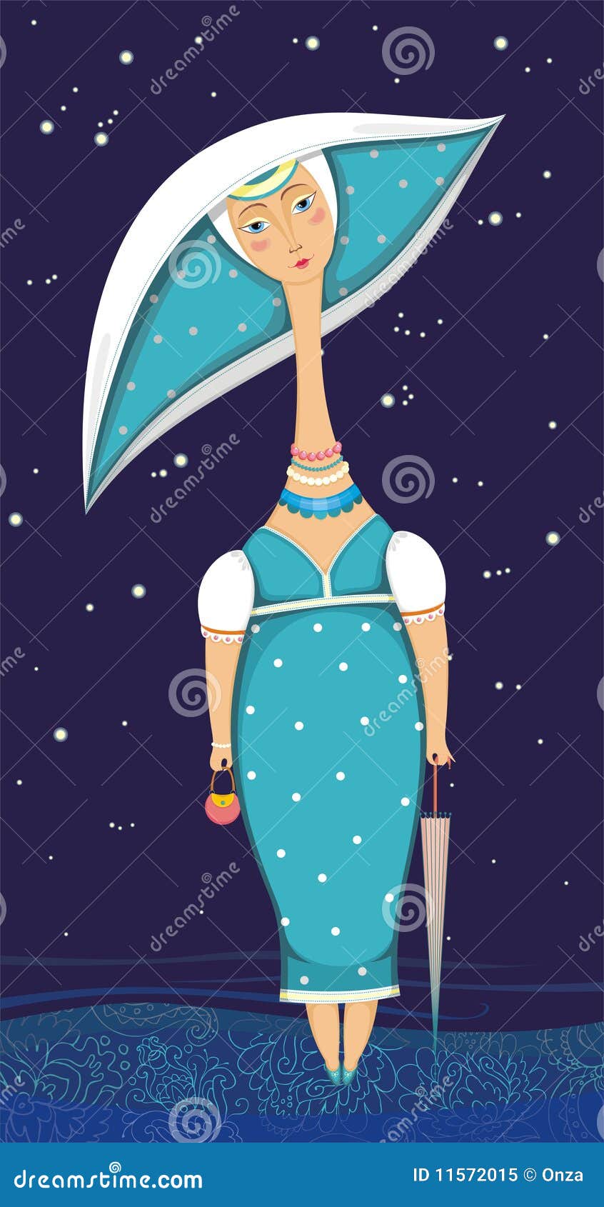 Night fairy stock vector. Illustration of girl, elegant - 11572015