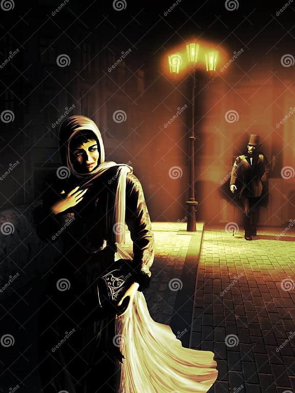 Night fears stock illustration. Illustration of streetlight - 28682519