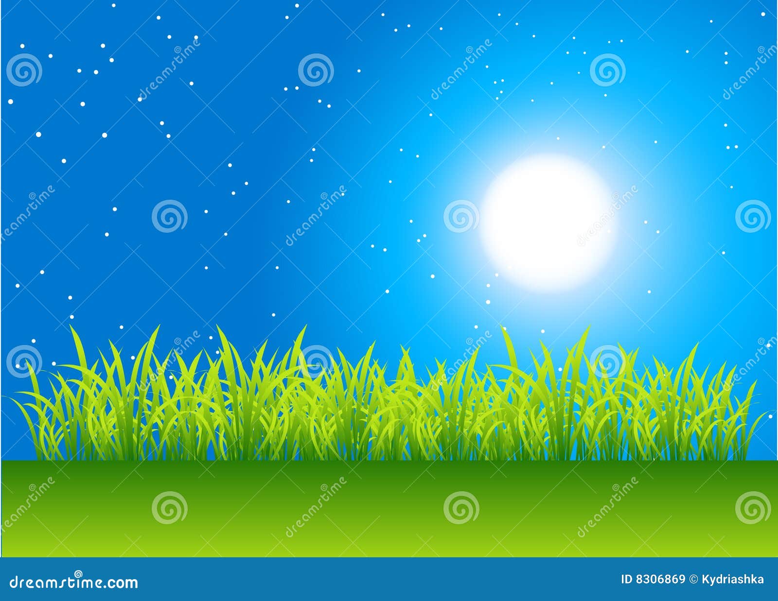 Night field stock vector. Illustration of dawn, night - 8306869