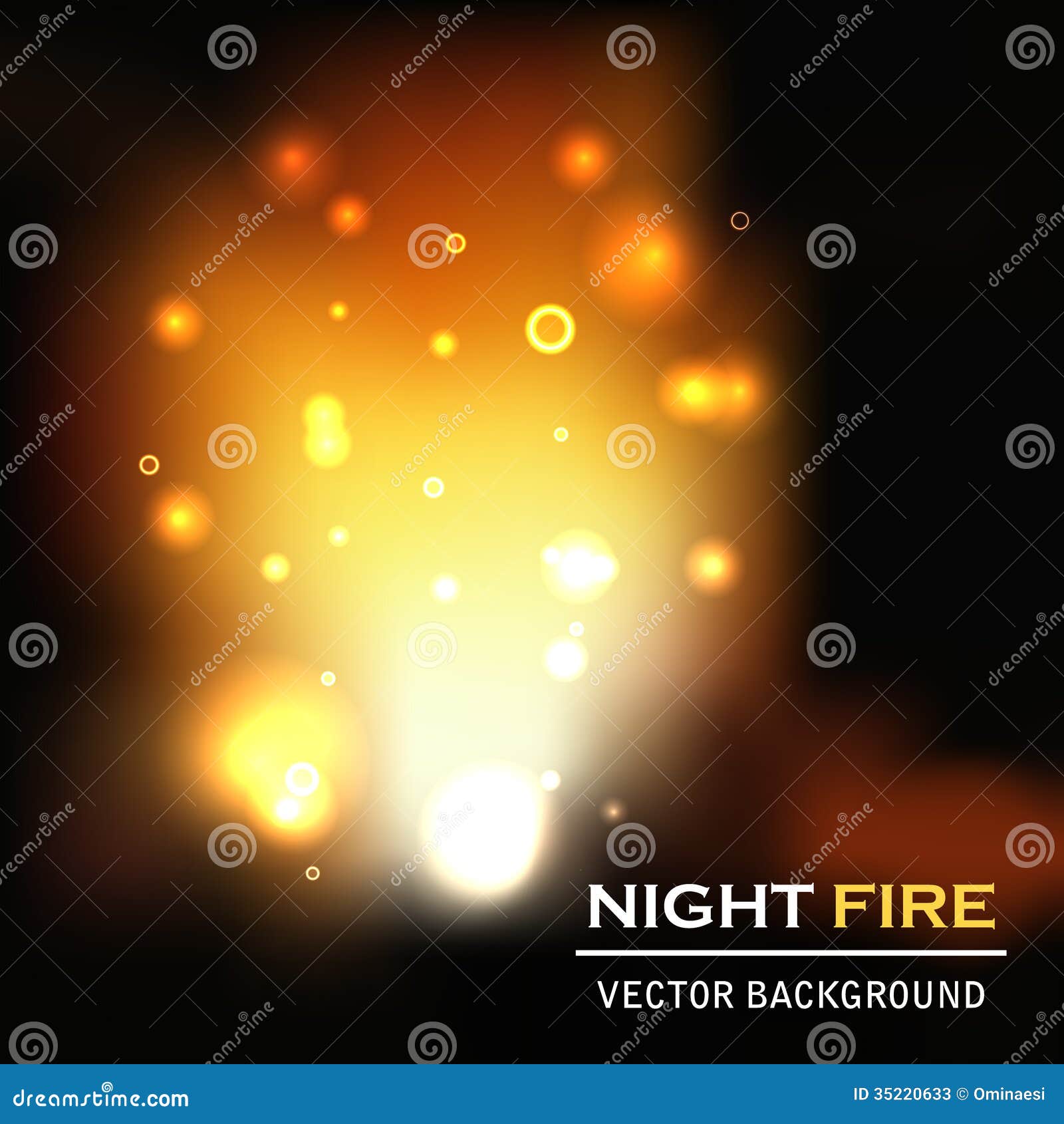 Night Fire Background Vector Stock Vector - Illustration of burn, deep ...