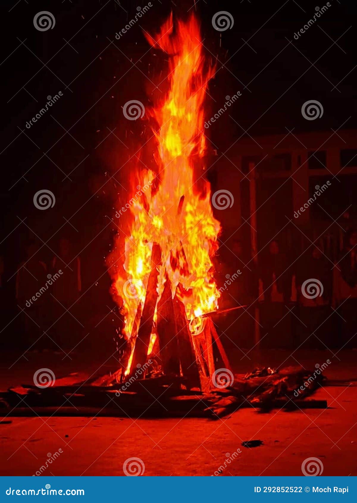 Night fire stock photo. Image of dark, night, scout - 292852522
