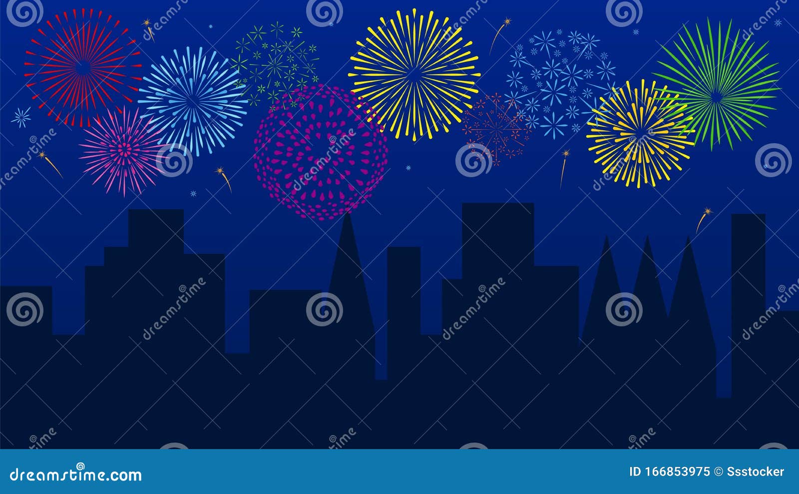 Night firework background stock vector. Illustration of backdrop ...