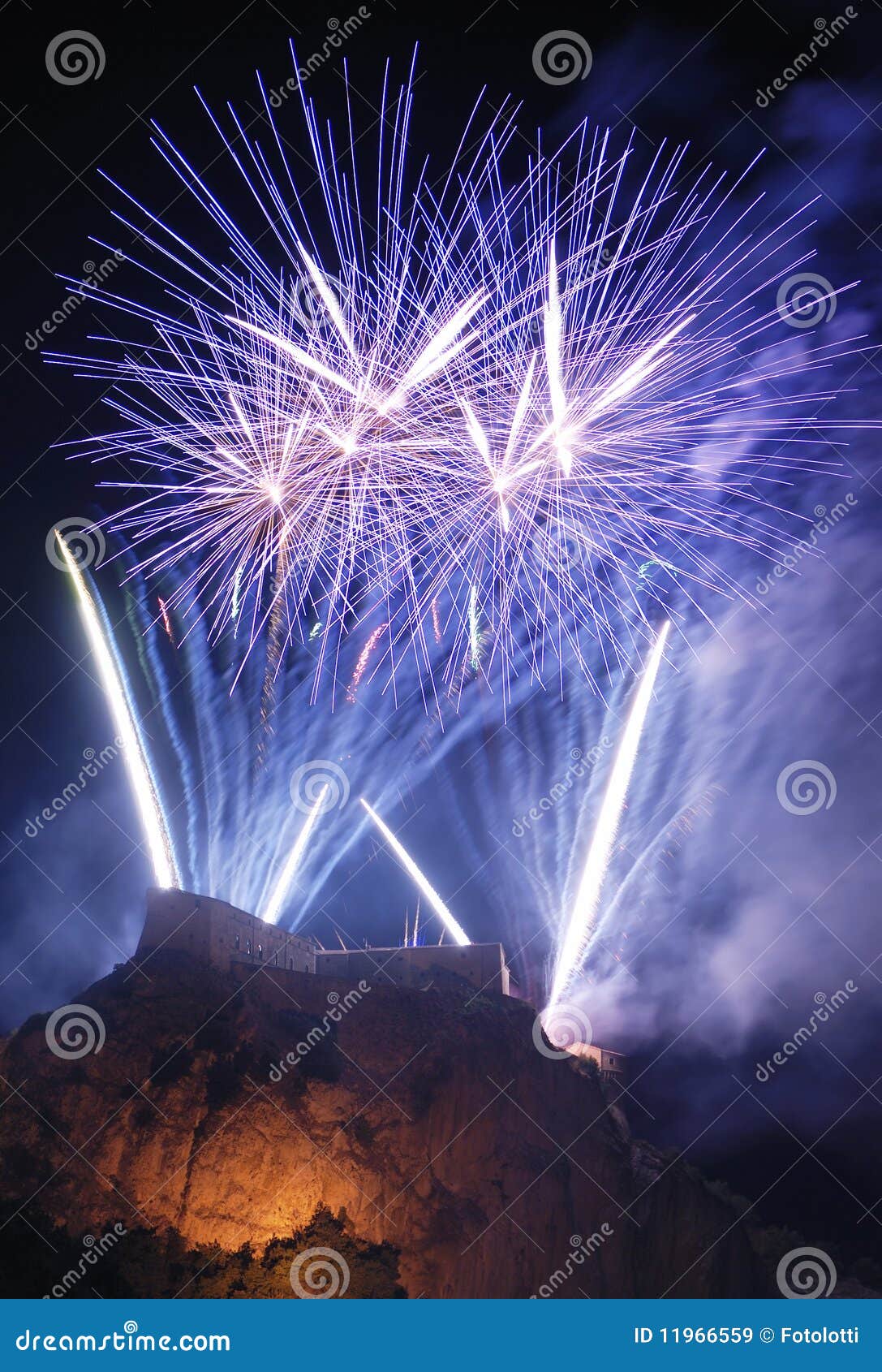 Night Firework at the Castle Stock Image - Image of celebration ...
