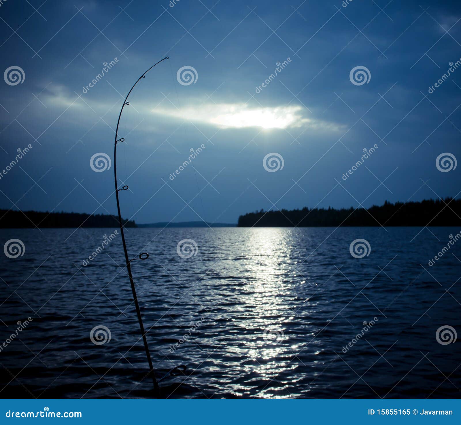 Night fishing stock image. Image of bait, enjoyment, water - 15855165