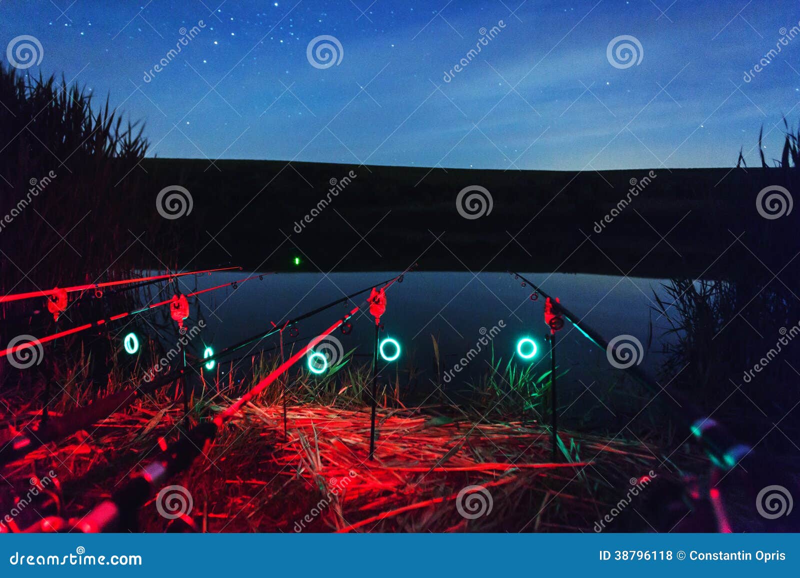 Night fishing stock photo. Image of night, line, stand - 38796118