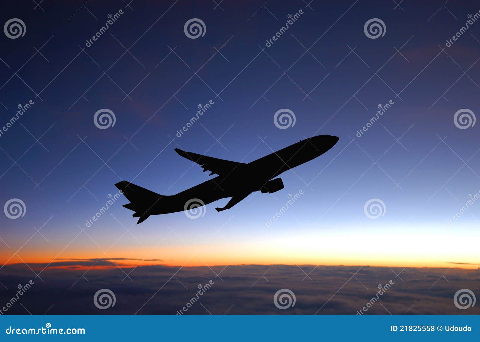 Night flight stock photo. Image of silhouette, airplane - 21825558