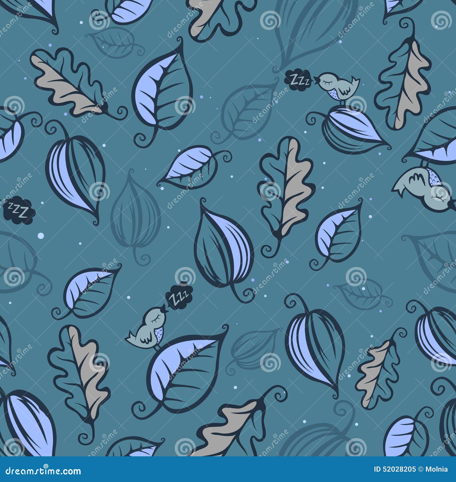 Night forest pattern stock vector. Illustration of vector - 52028205