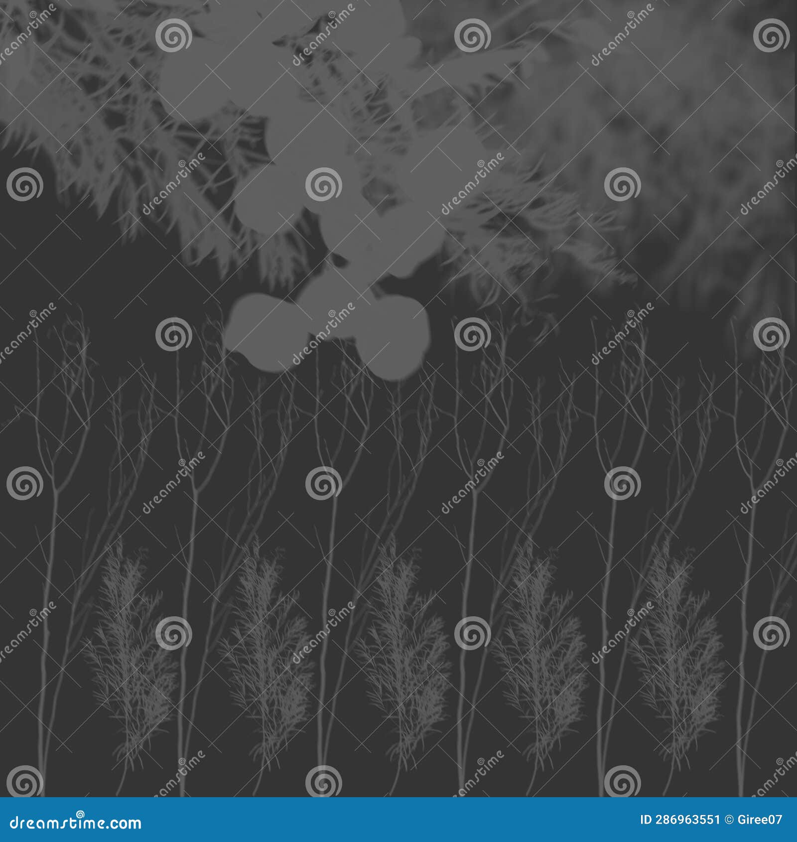 Night forest shadow view. stock illustration. Illustration of hand ...