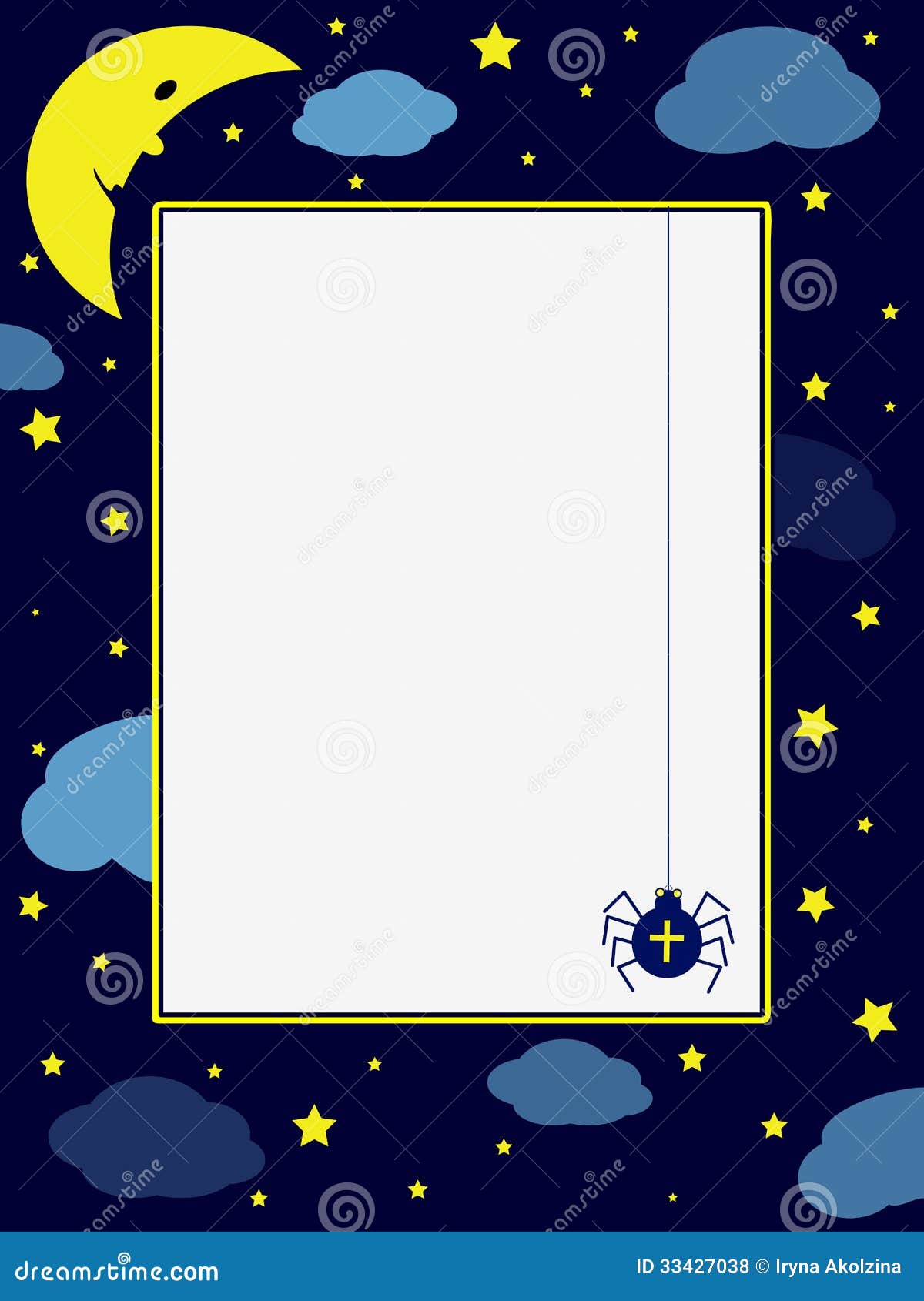 Night frame stock vector. Illustration of banner, dream - 33427038