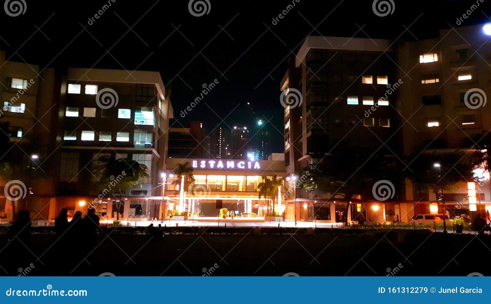 Night Front View of Estancia, Capitol Commons, Pasig, Philippines ...