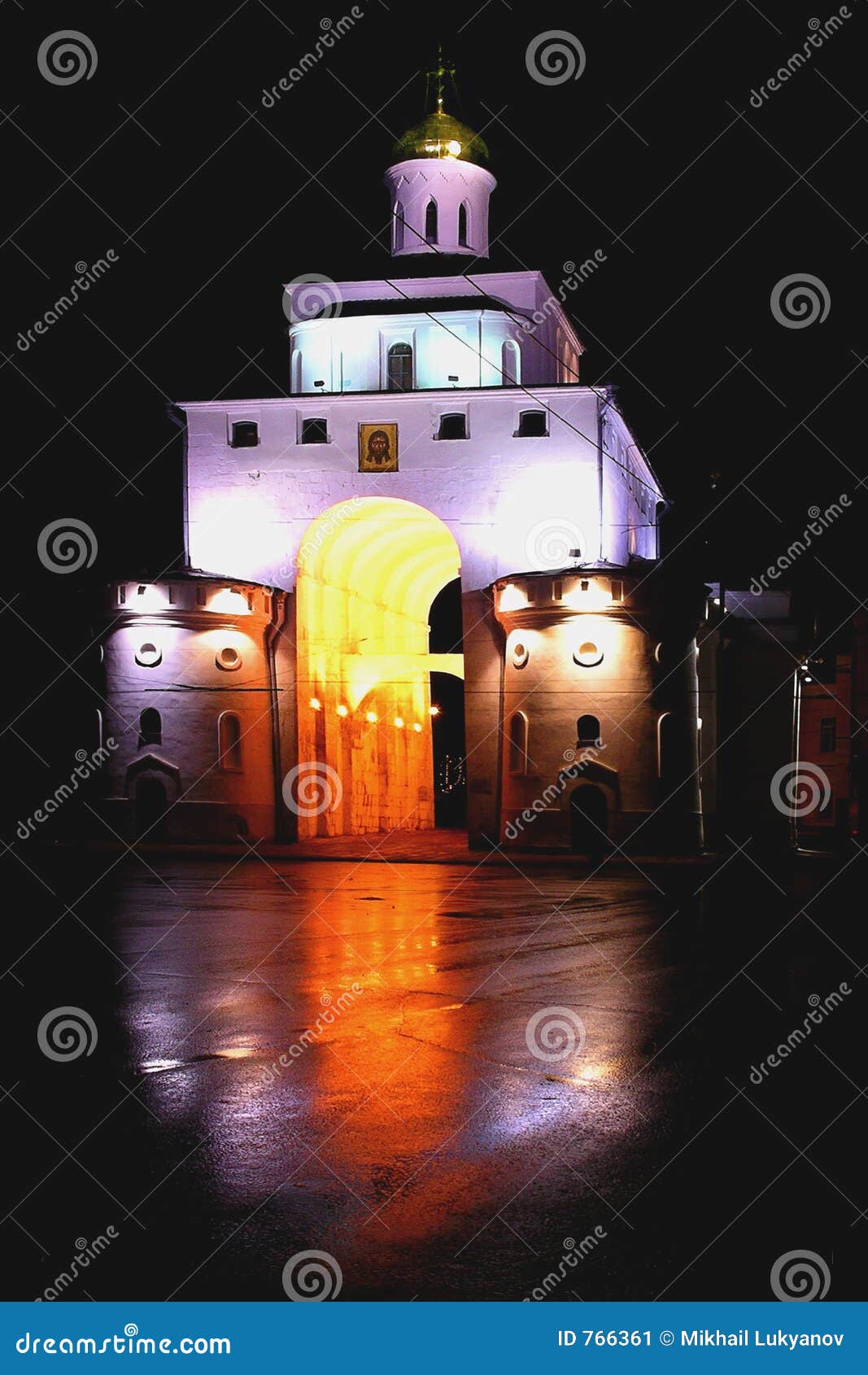 Night gate stock image. Image of crude, entrance, estate - 766361