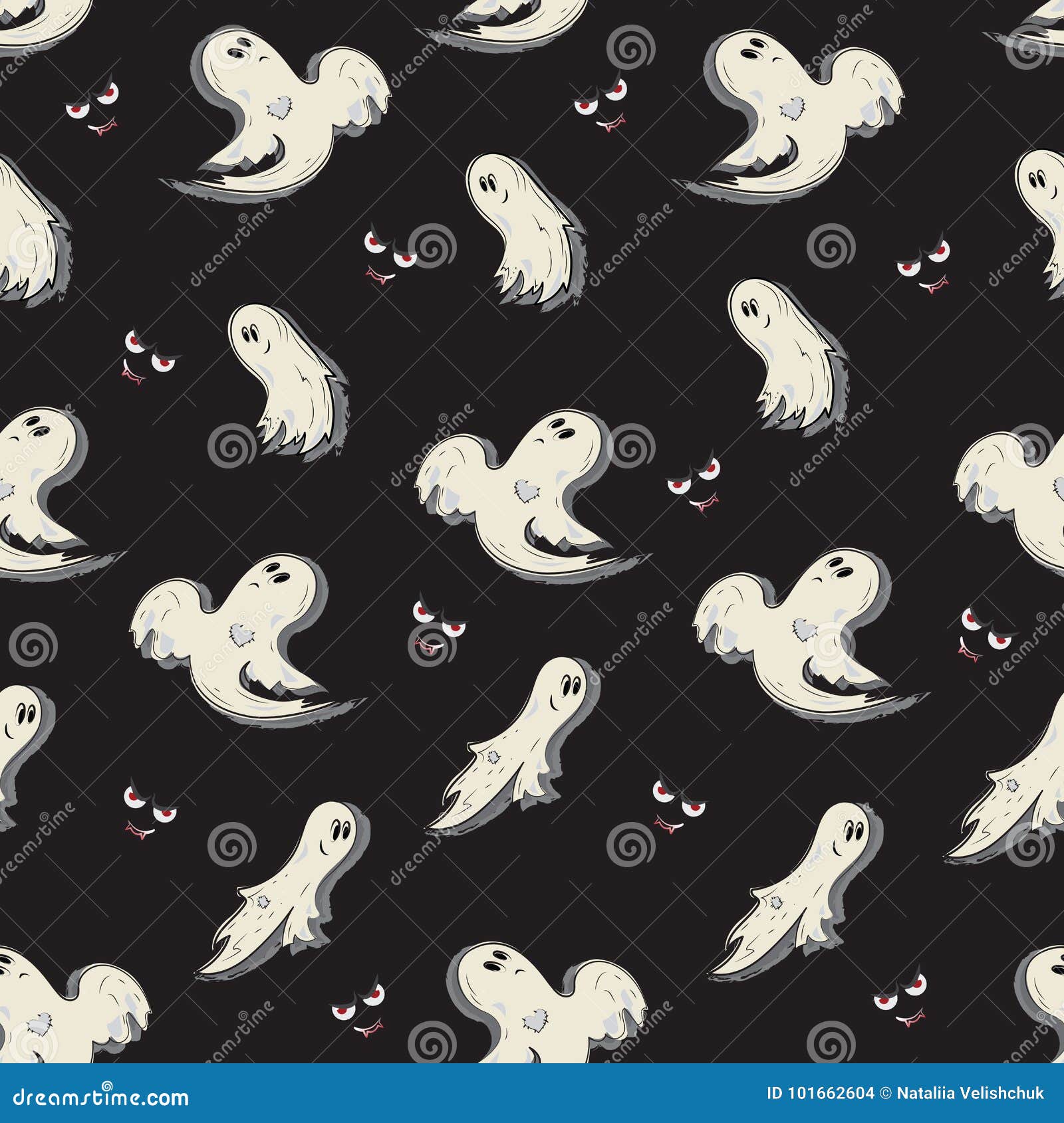 Night ghosts. Halloween stock vector. Illustration of horror - 101662604