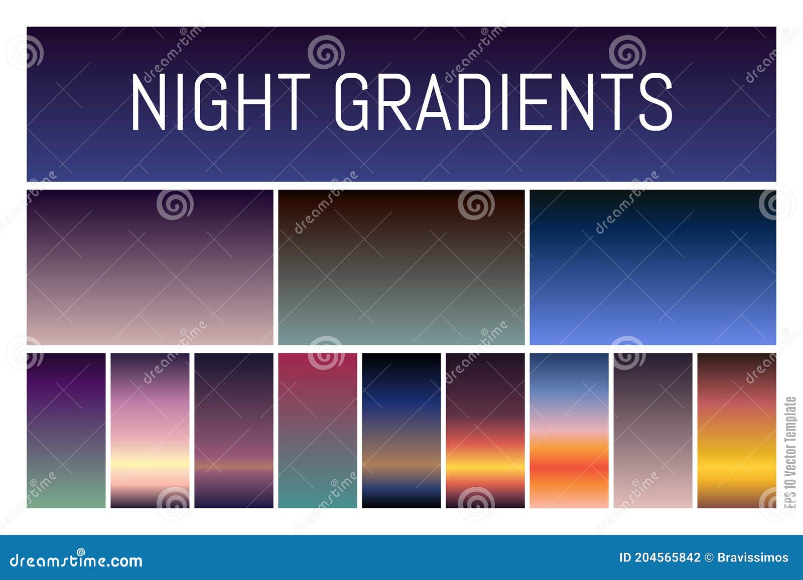 Night Gradients Wallpaper Element Vector Background. Smooth Stock ...
