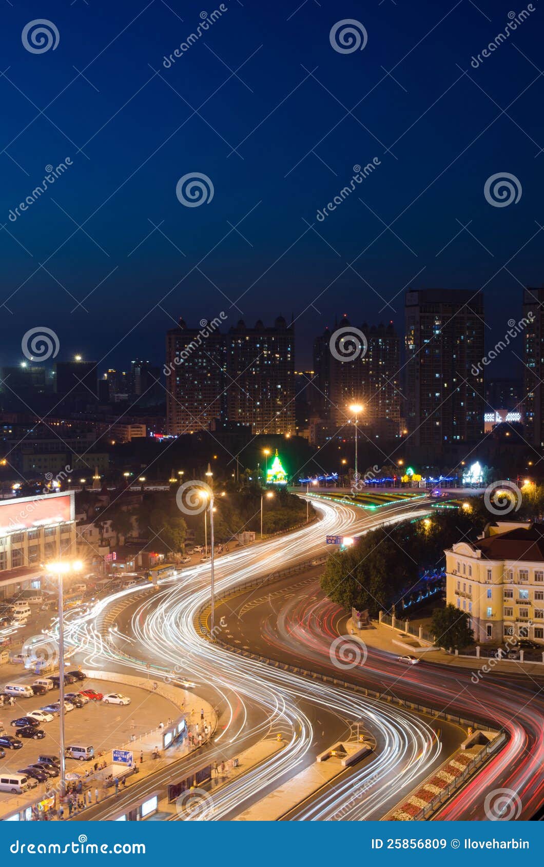 The Night of Harbin stock image. Image of scenery, tourism - 25856809