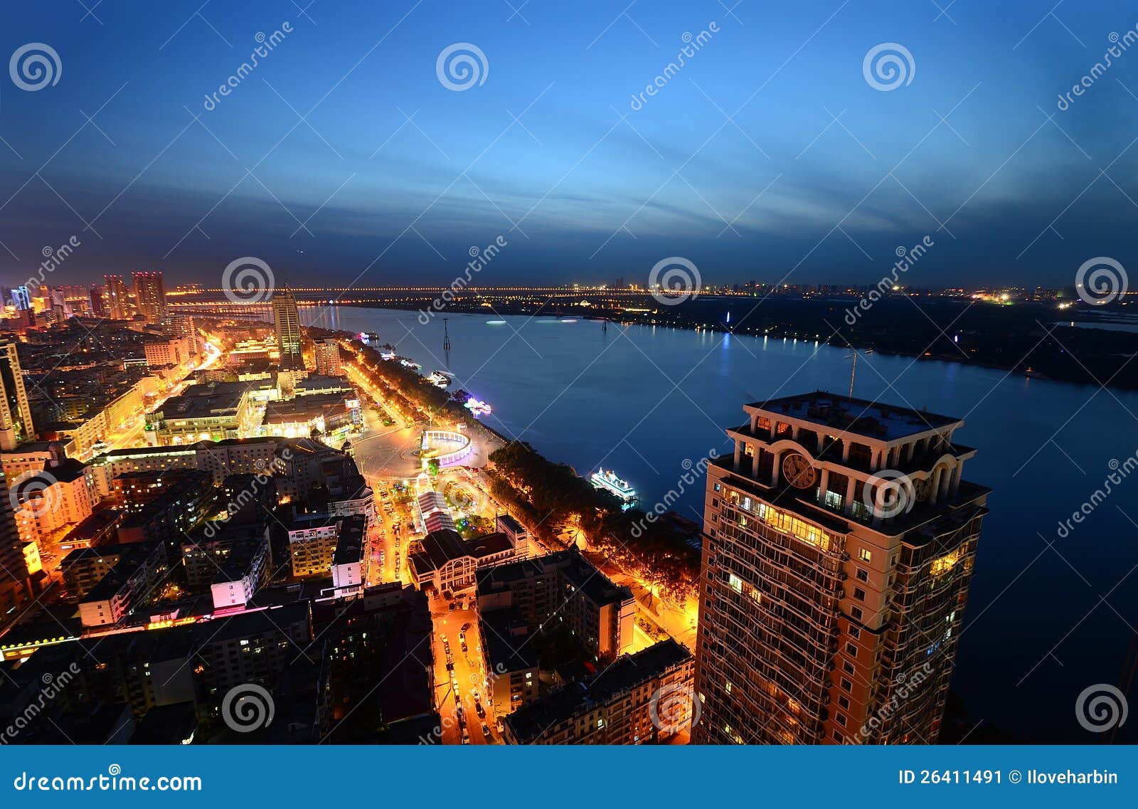 The Night of Harbin stock image. Image of bird, sundown - 26411491