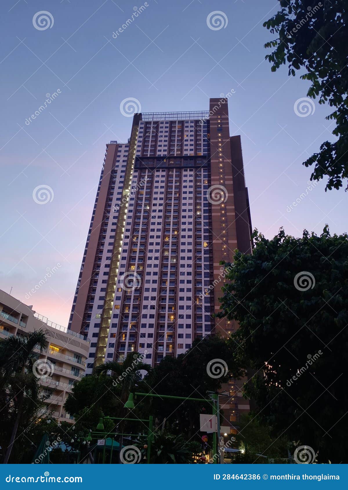 At Night with the Hight Building Editorial Photo - Image of hight ...