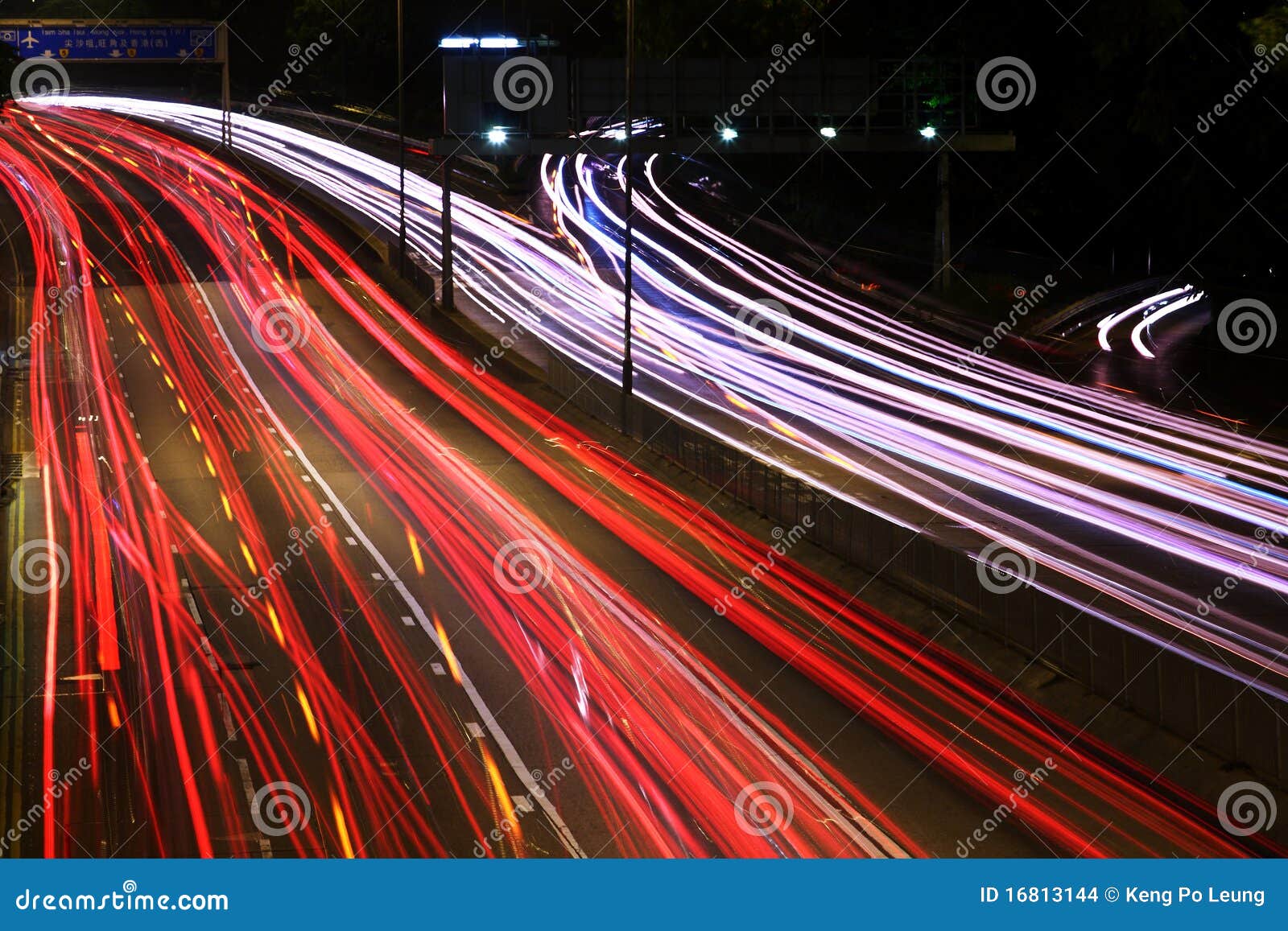 Night highway stock photo. Image of crowded, fast, road - 16813144