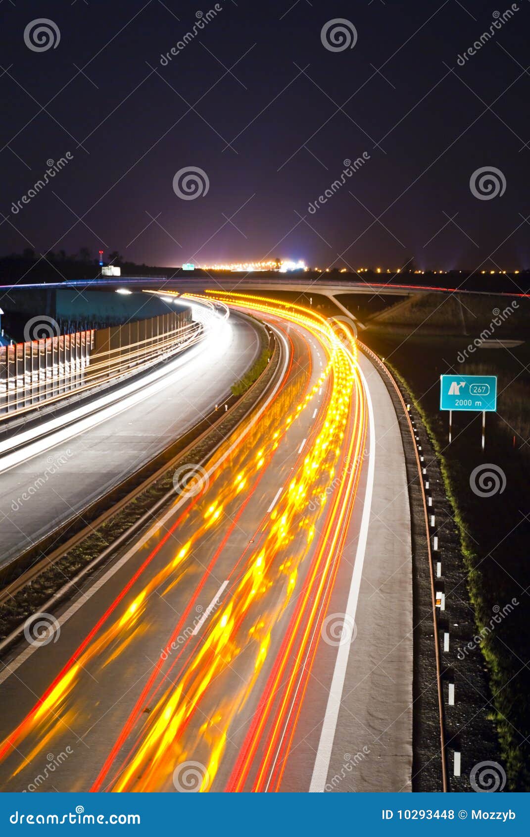 Night Highway - Long Exposure - Light Lines Stock Photo - Image of city ...