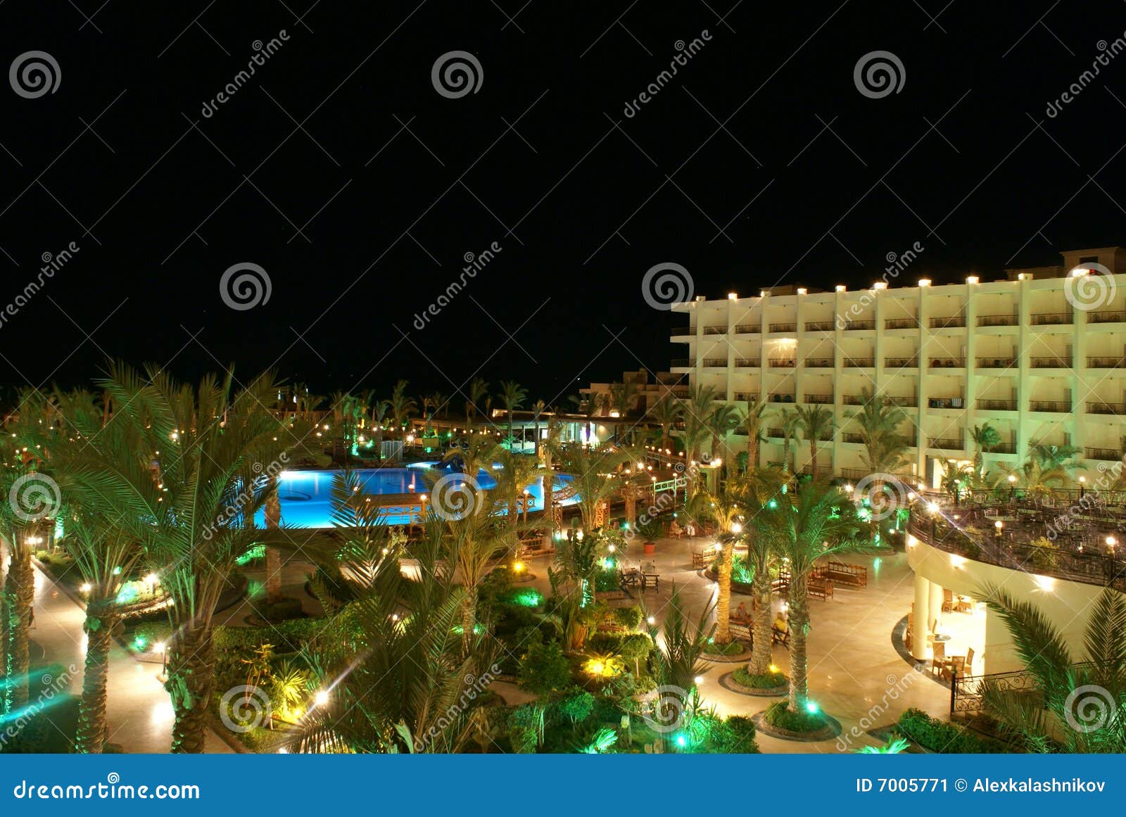 Night hotel stock image. Image of blue, luxurious, summer - 7005771