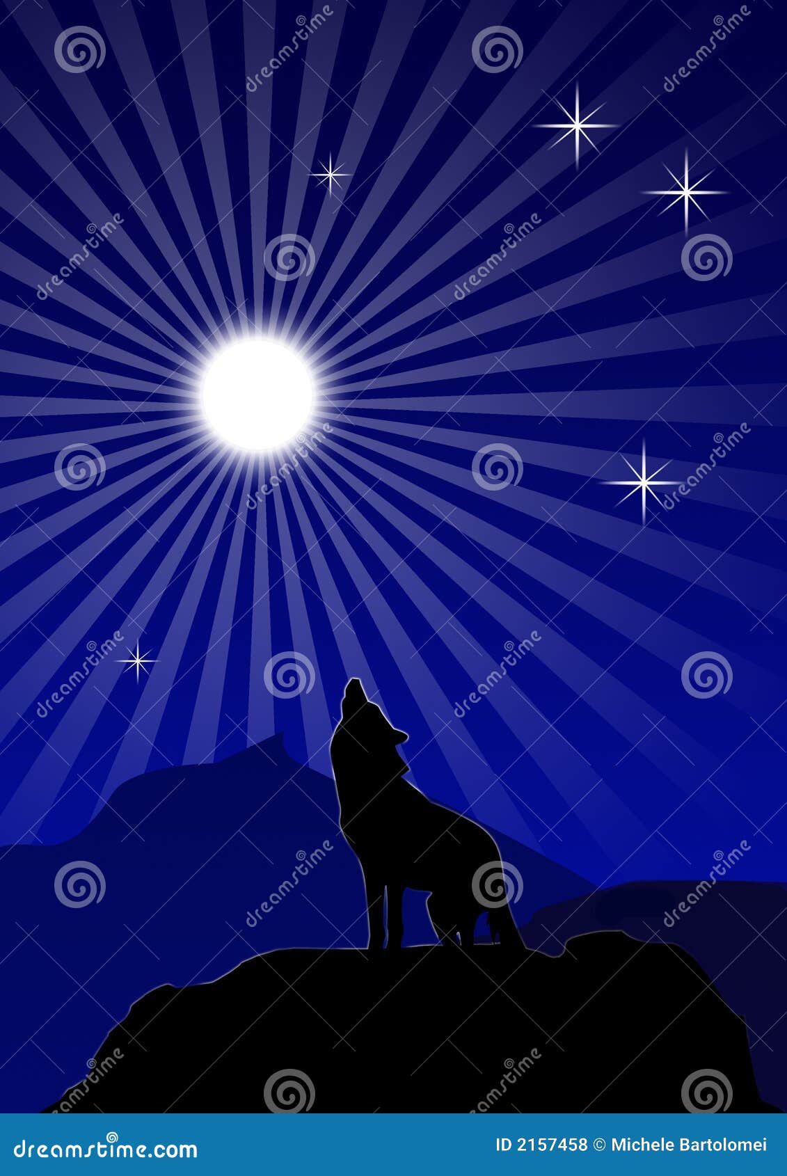 Night howl stock illustration. Illustration of buio, vectorial - 2157458