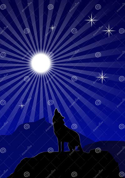 Night howl stock illustration. Illustration of buio, vectorial - 2157458
