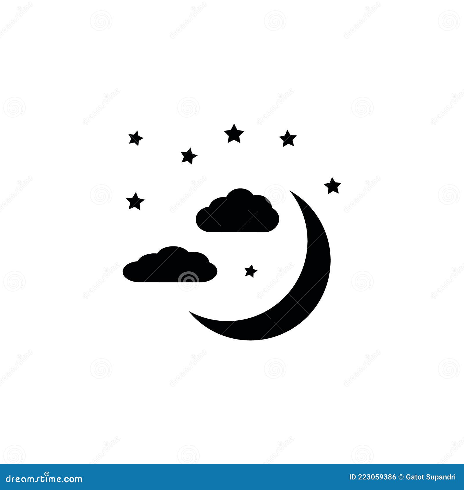 Night Icon Vector Logo Design Template Stock Vector - Illustration of ...