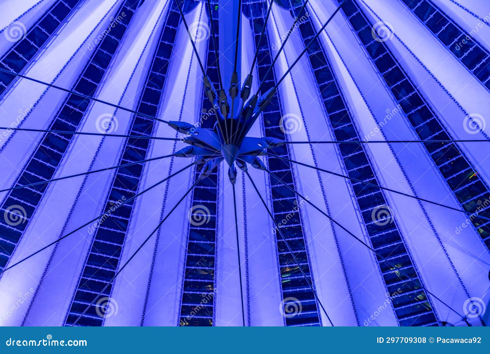 Night Illumination Futuristic High Tech Roof Stock Photo - Image of ...