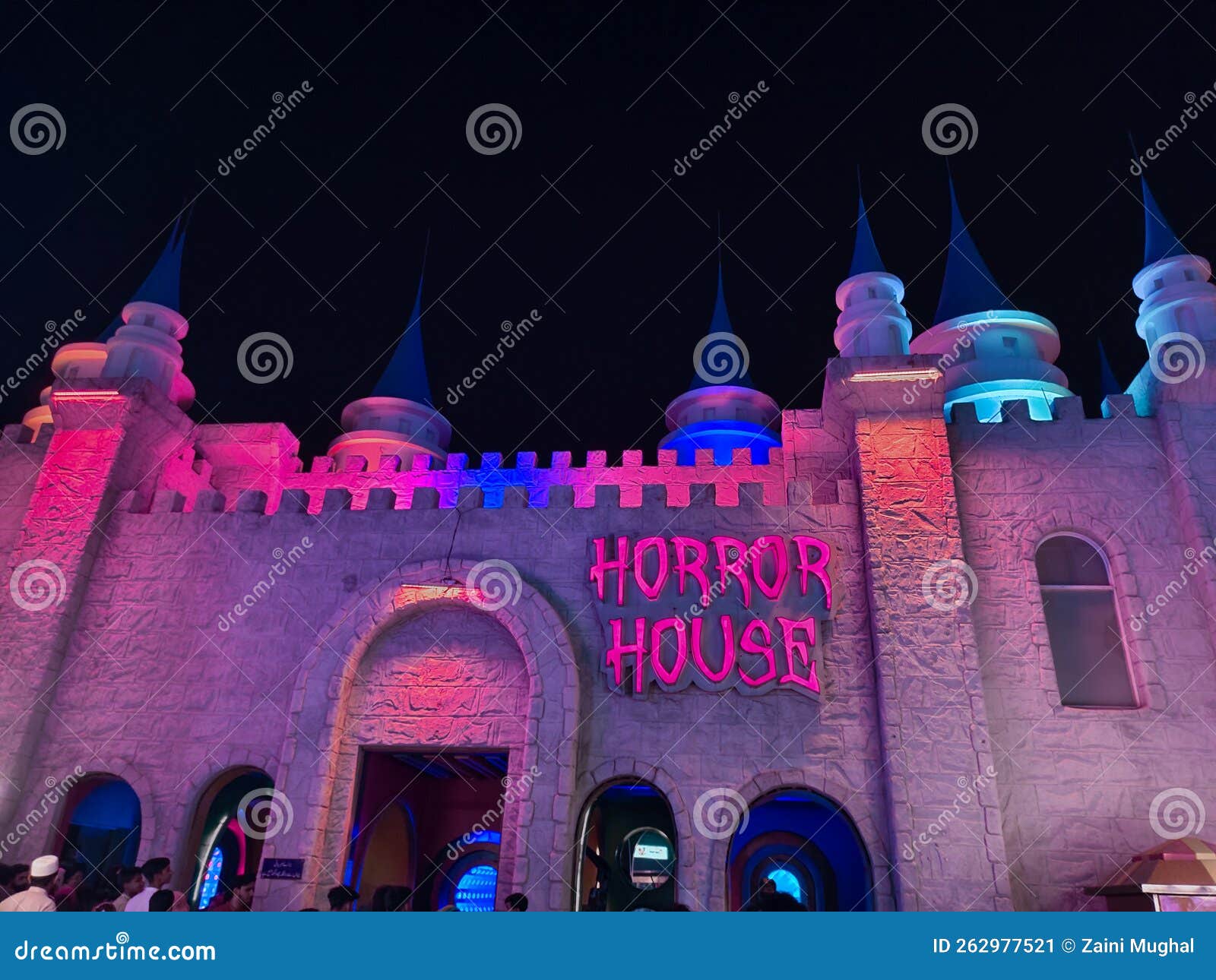 Night Image of Horror House Editorial Photo - Image of blacky, building ...