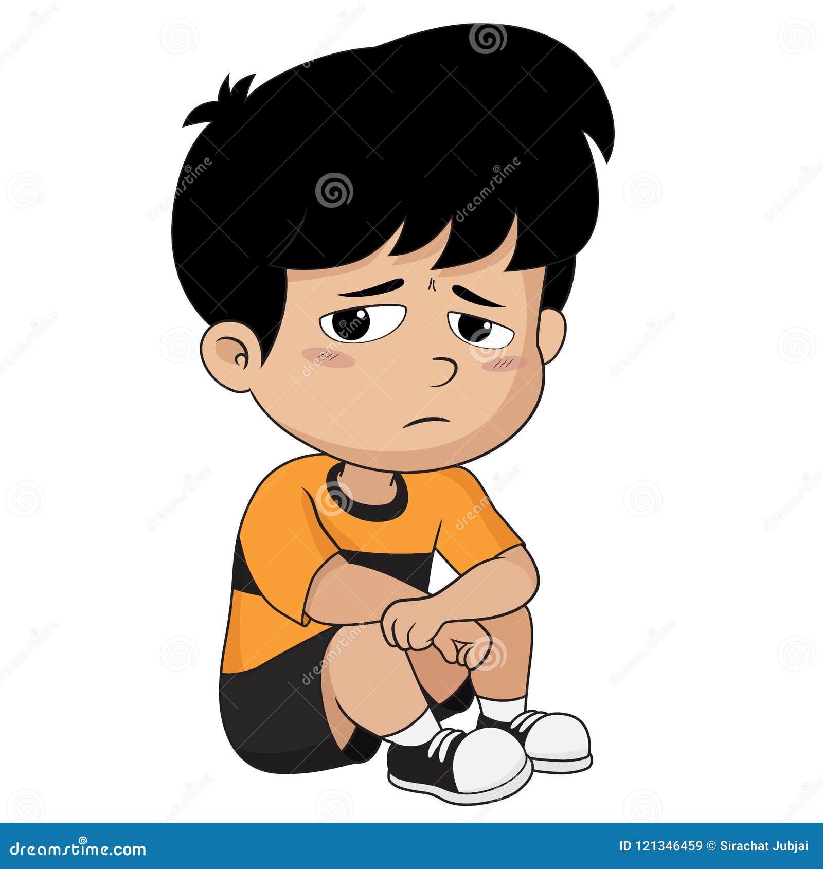 Kid Defeats in the Competition.Vector and Illustration Stock Vector ...