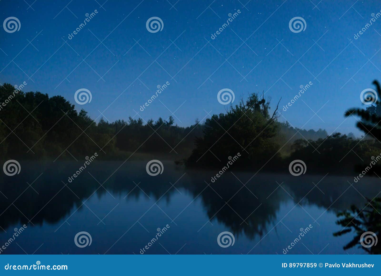 Night on the lake stock image. Image of nature, milky - 89797859