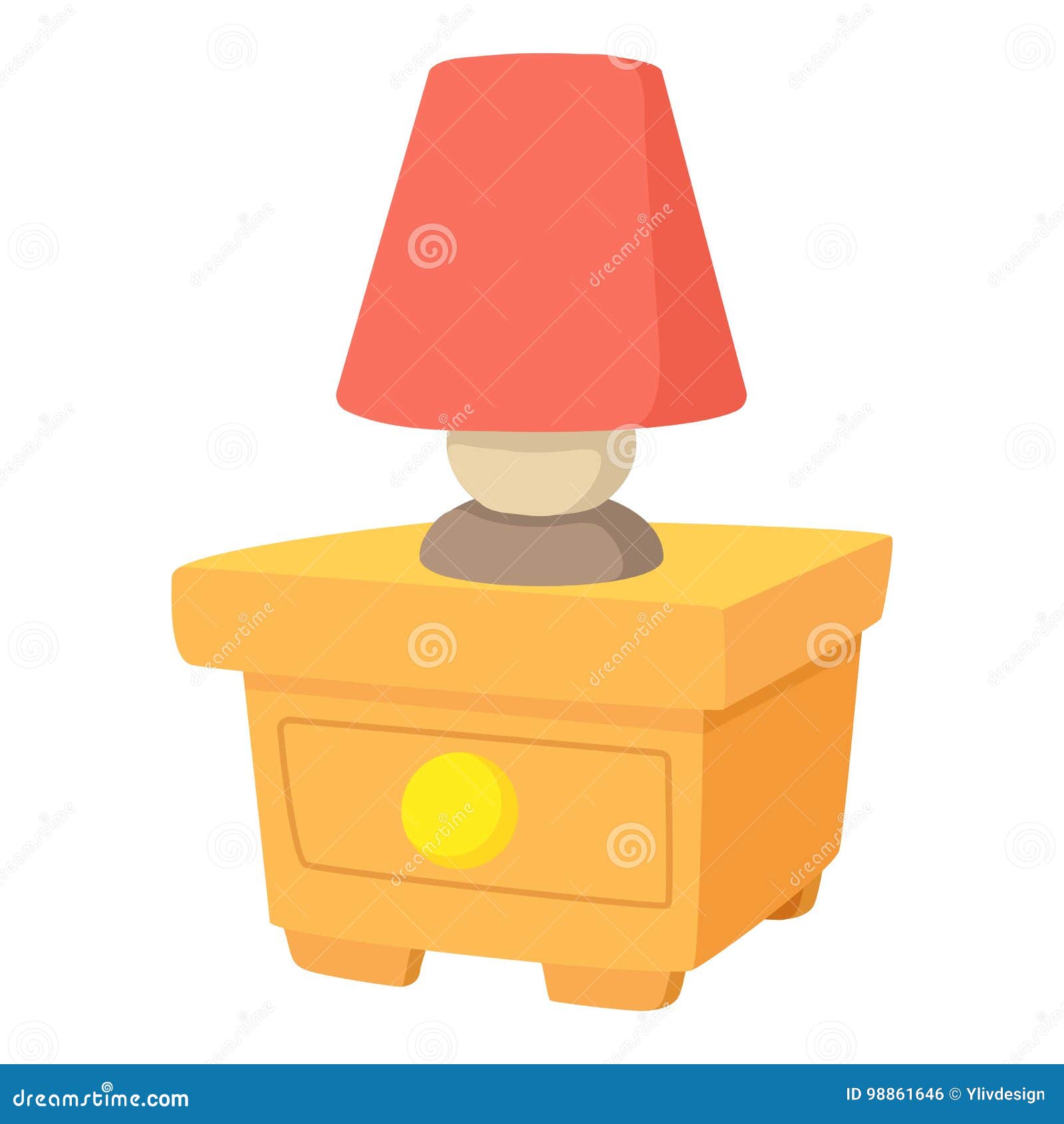 Night Lamp Icon, Cartoon Style Stock Vector - Illustration of electric ...