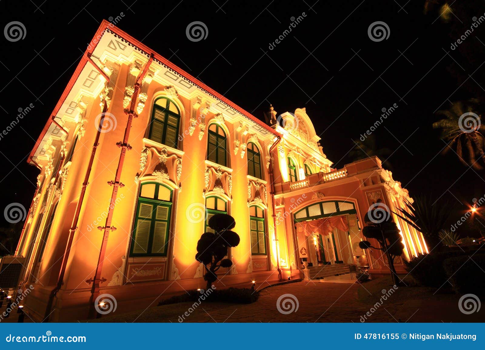 Night Landscape Architecture Stock Image - Image of landmark, building ...