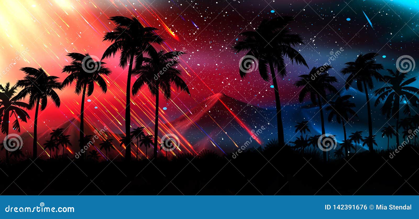 Silhouette Of Coconut Tree, Palm Tree Illustration, Vector ... Silhouette Of Coconut Tree, Palm Tree Illustration, Vector ...
