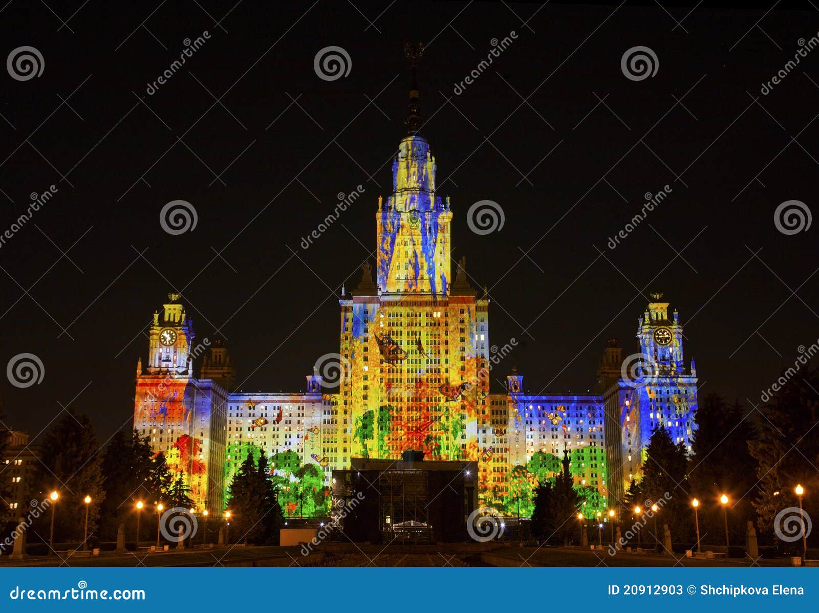 Night laser show editorial stock photo. Image of bright - 20912903