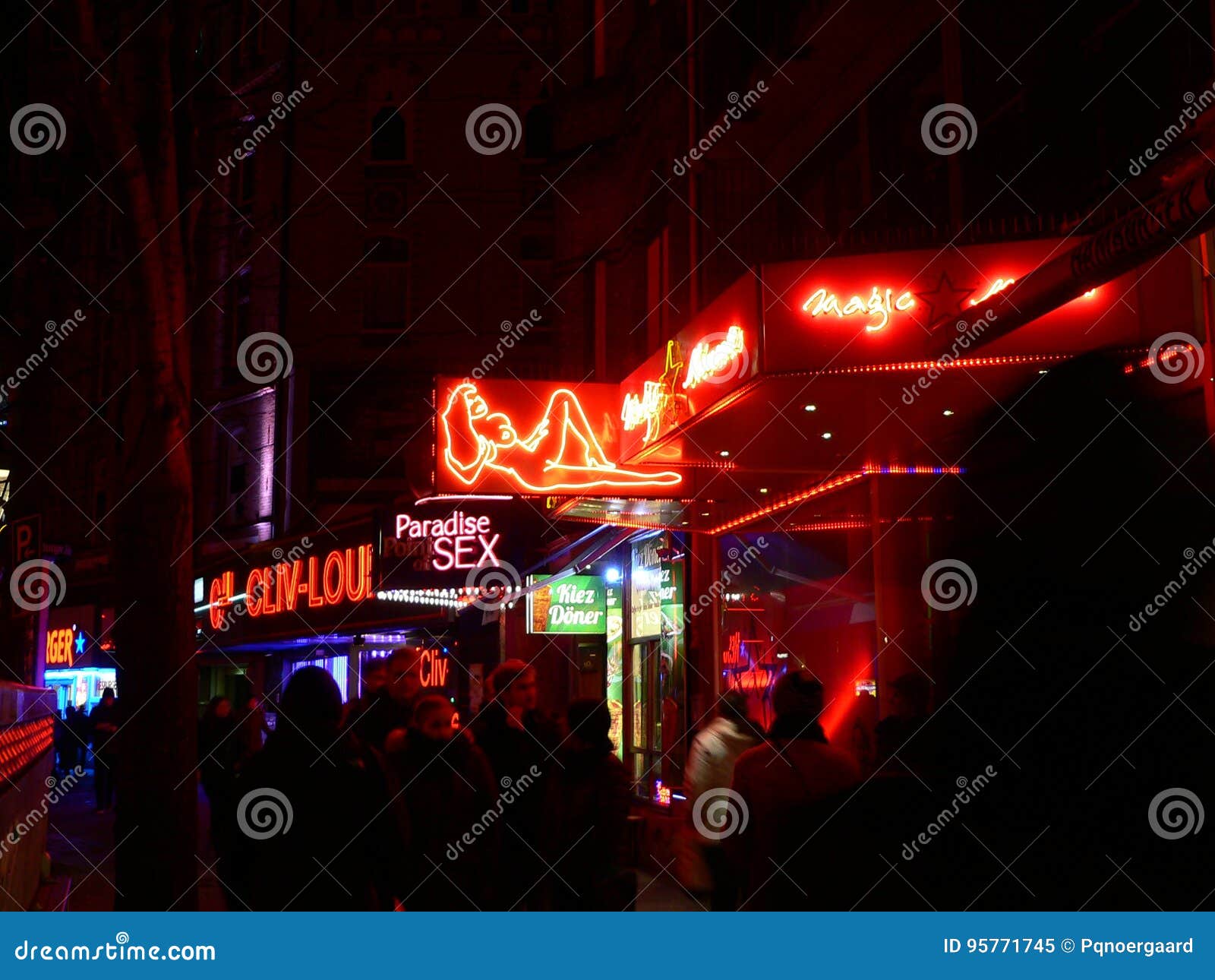 Night Life at Reeperbahn in Hamburg, Germany Editorial Image - Image of ...