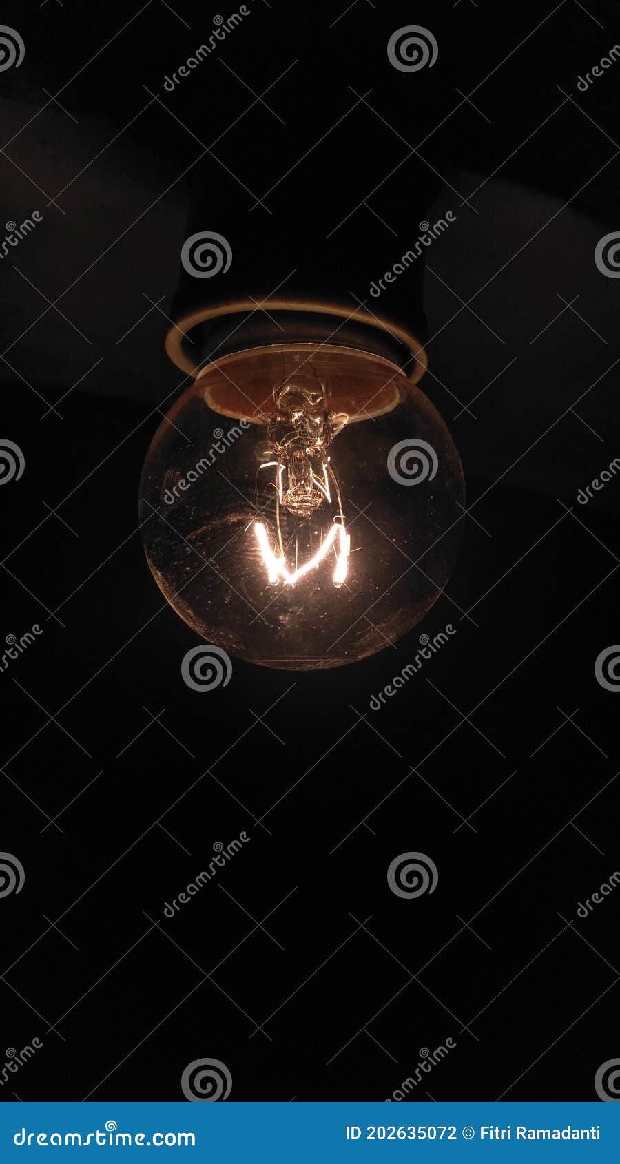 Night Light Bulb in the Dark Stock Photo - Image of dark, white: 202635072