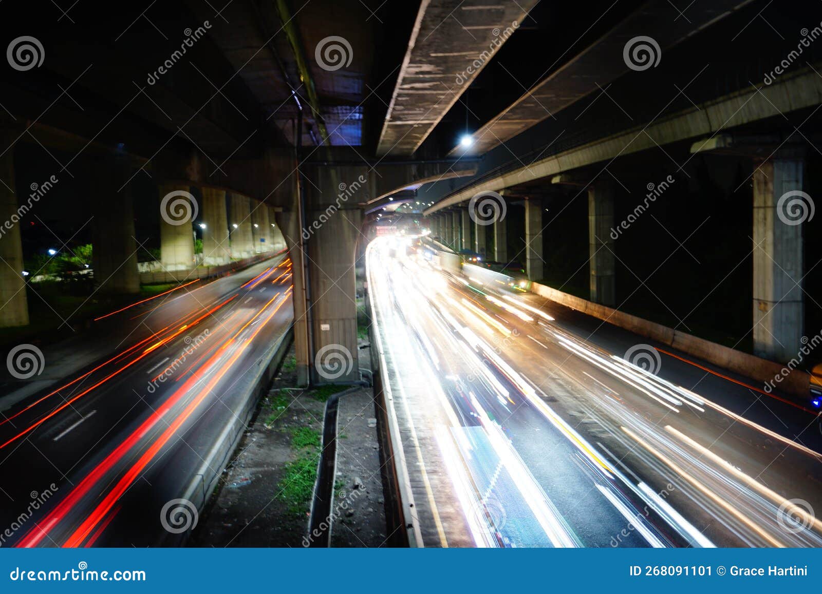 Night Light Bulb in the Traffic Stock Image - Image of track, lane ...