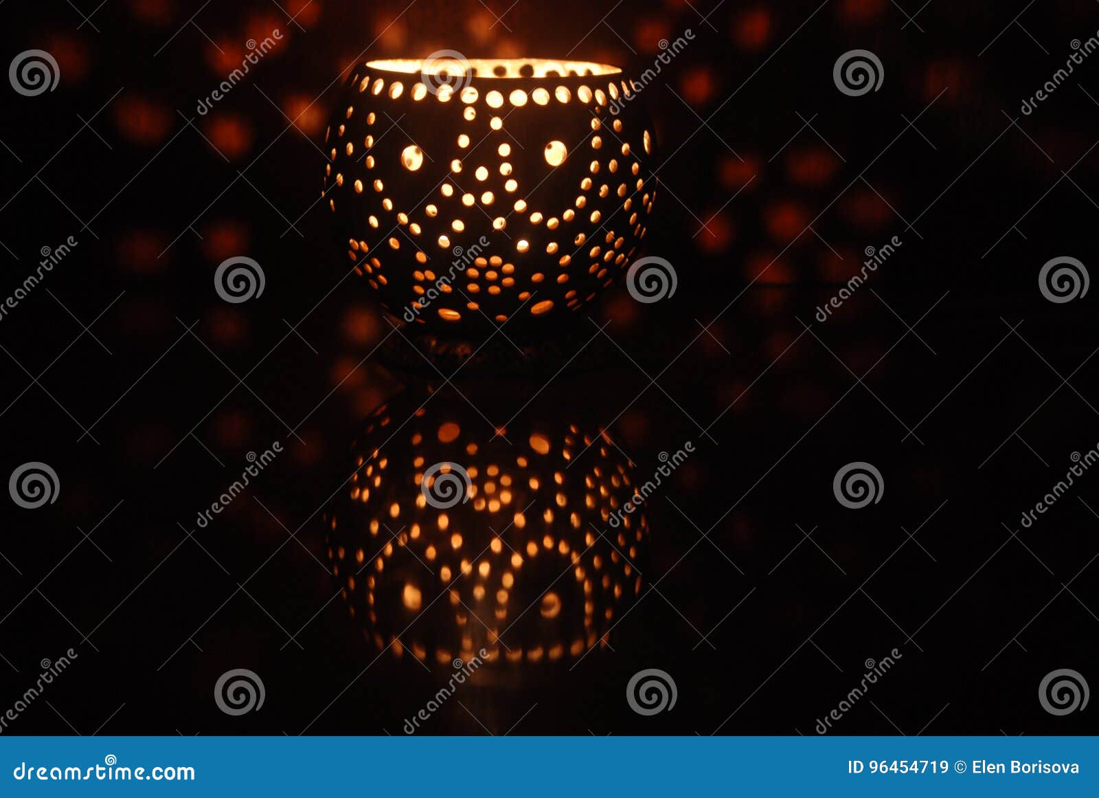 Night Light coconut lamp stock image. Image of light - 96454719