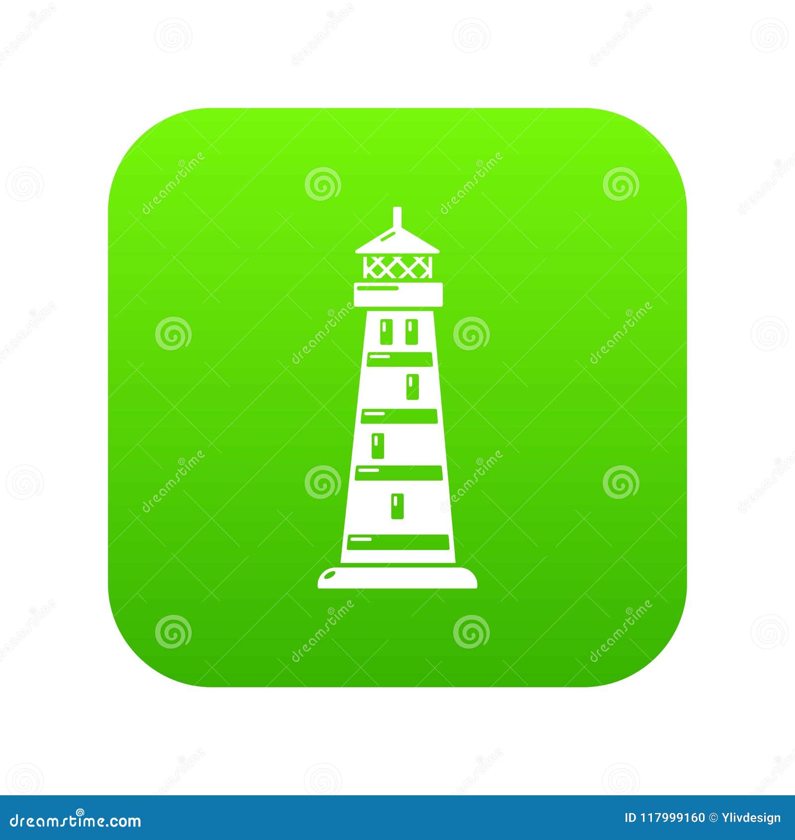 Night Light Icon Green Vector Stock Vector - Illustration of house ...