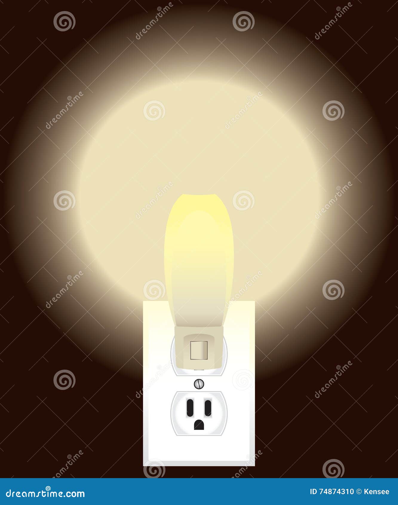 Night Light stock vector. Illustration of light, brilliant - 74874310