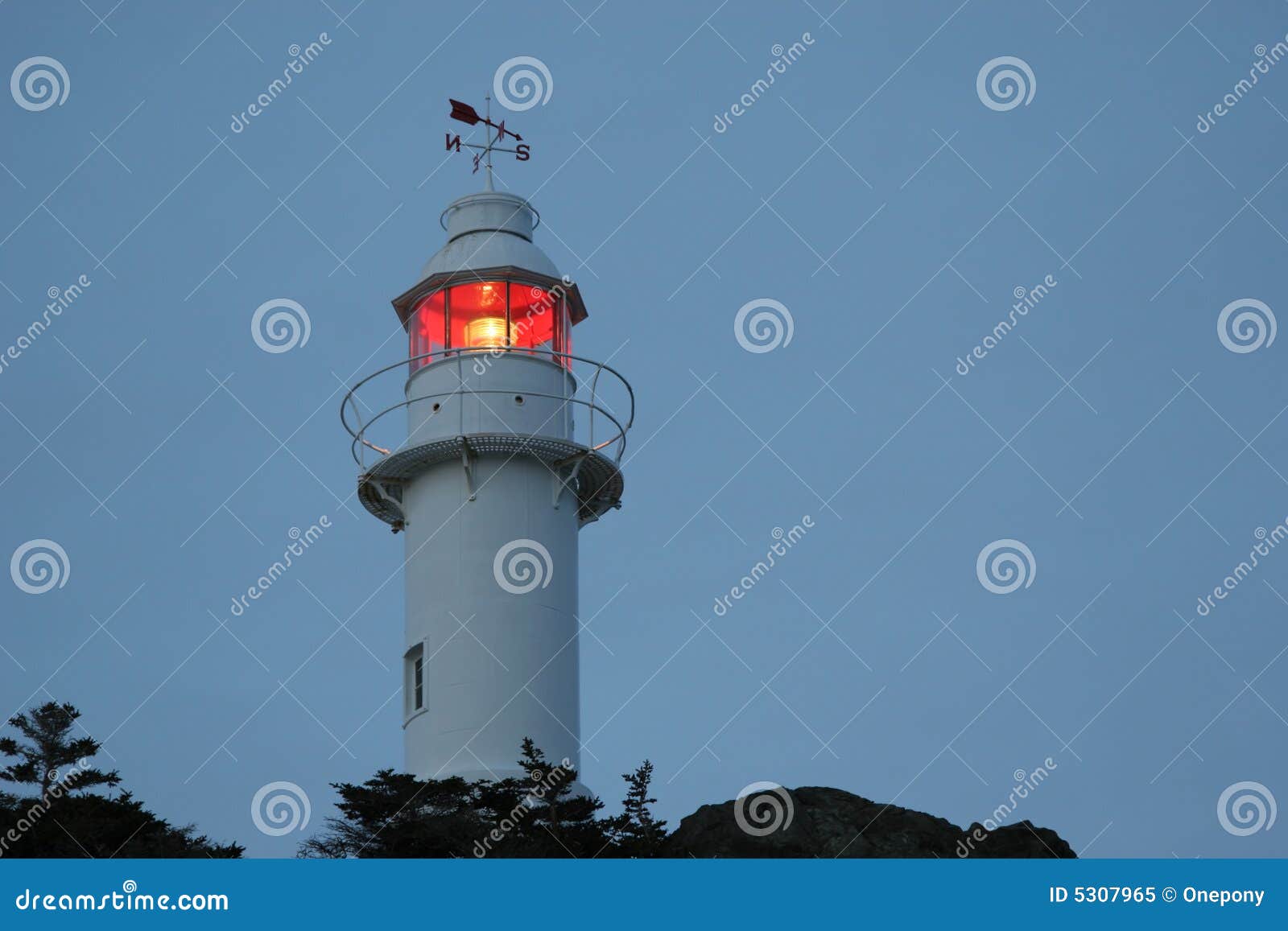 Night Lighthouse stock image. Image of nautical, seascape - 5307965