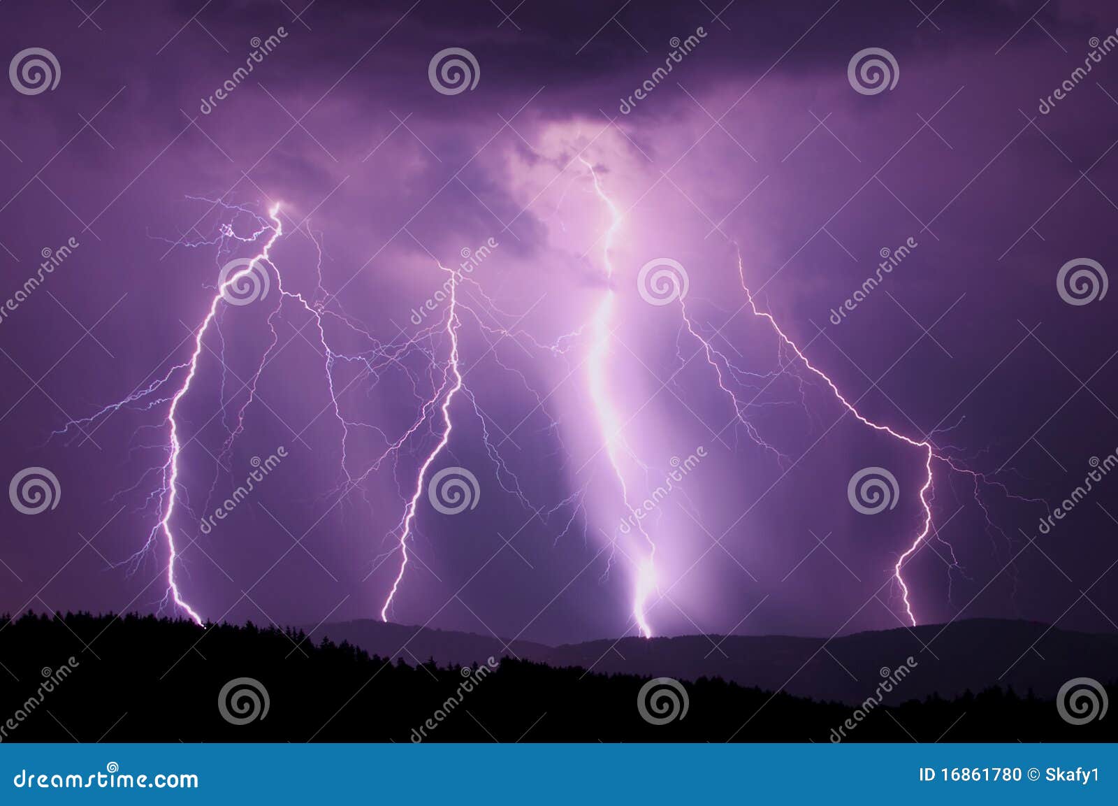 Night lightning stock photo. Image of nightly, purple - 16861780