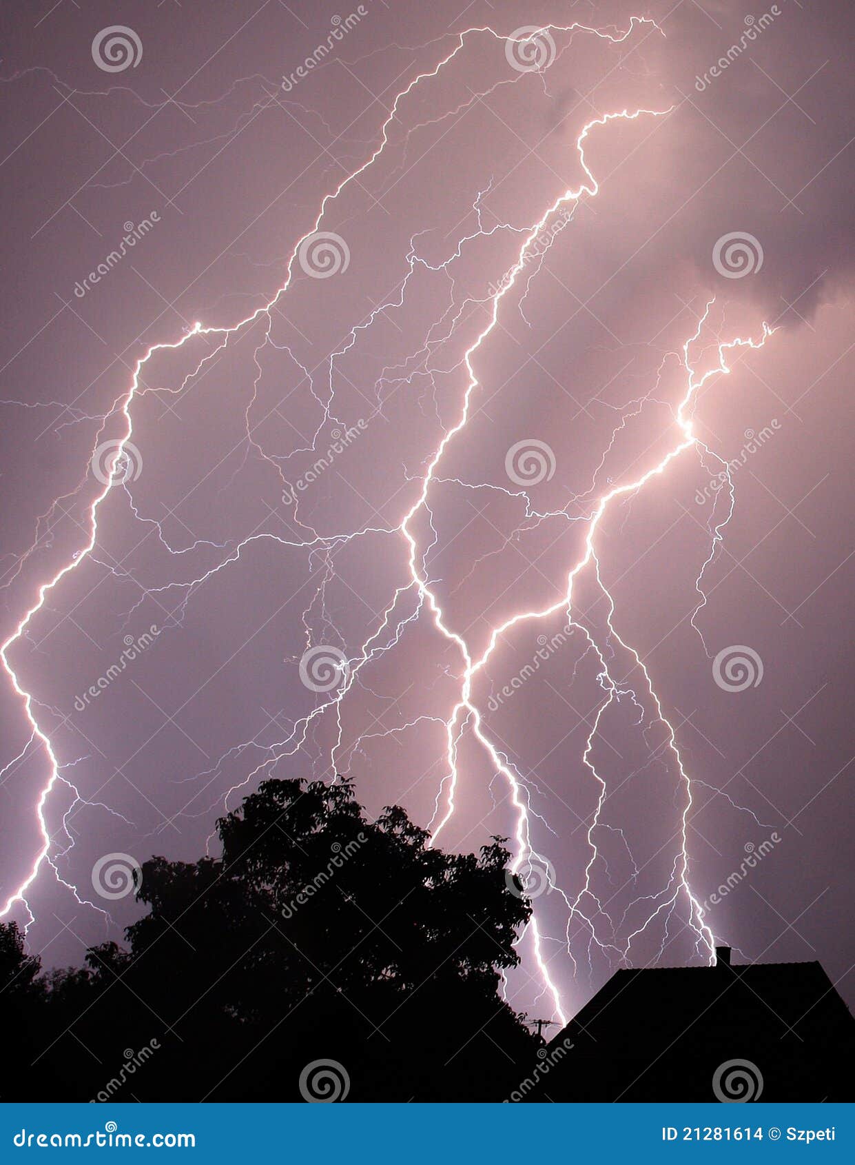 Night lightning stock photo. Image of electricity, strike - 21281614