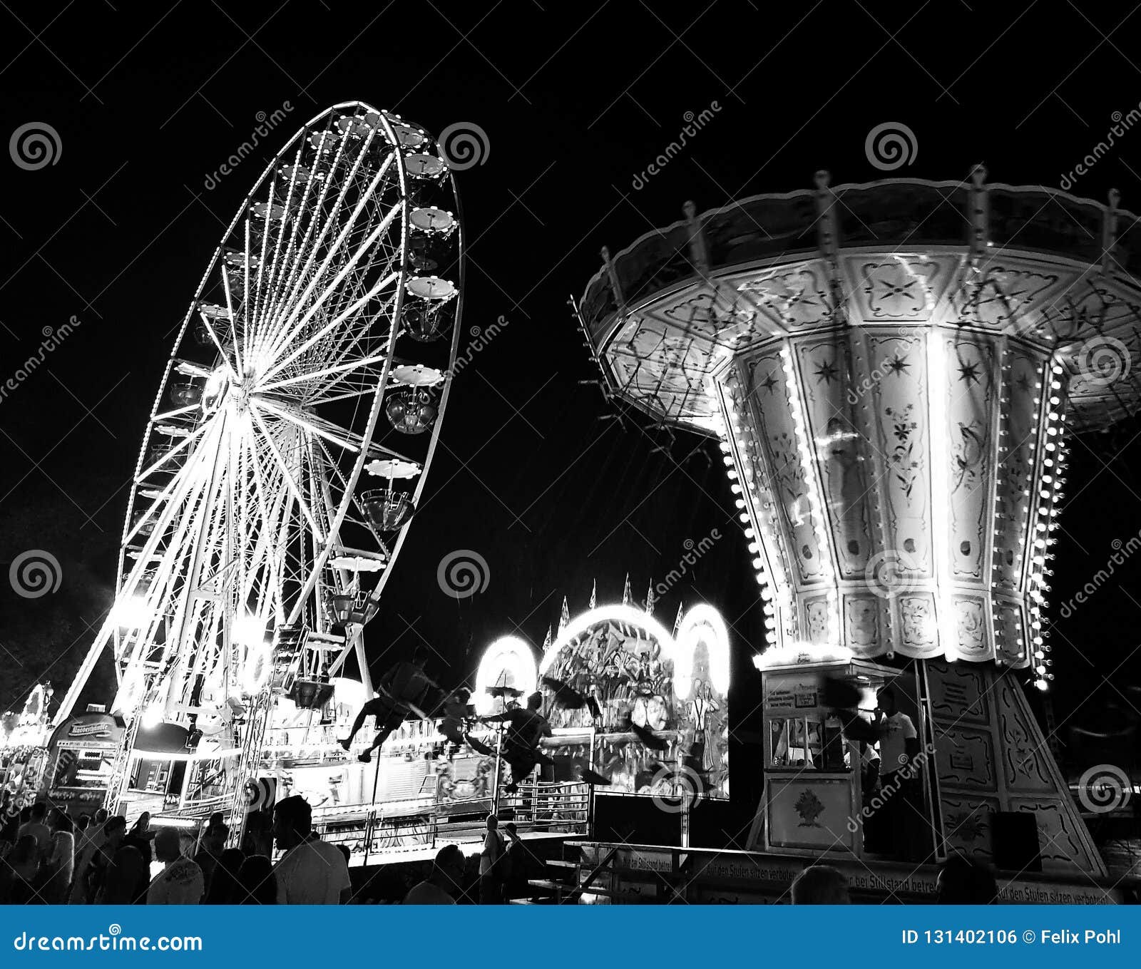 In the fairground at night stock photo. Image of white - 131402106