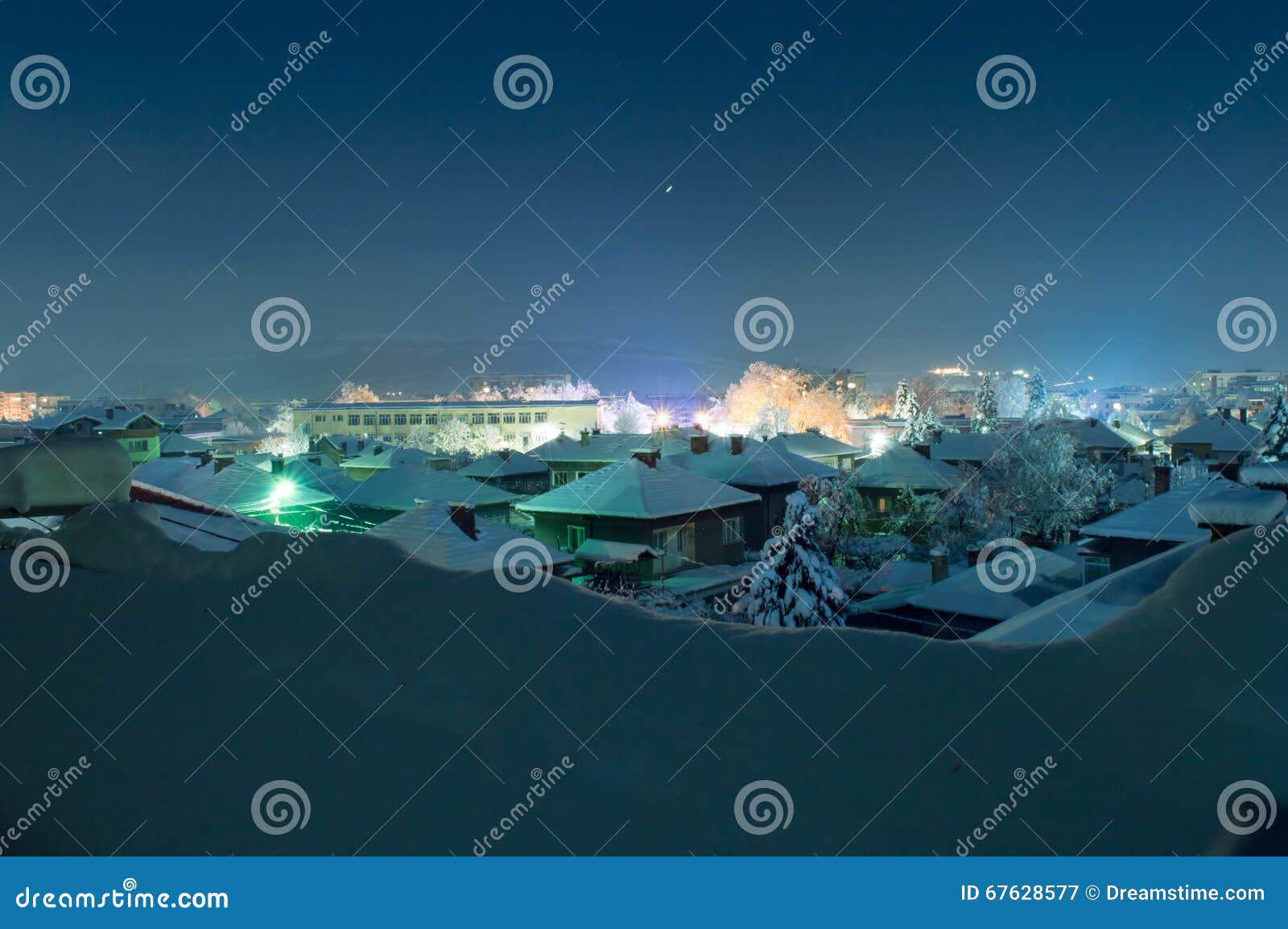 Night lights Landscape stock image. Image of homemade - 67628577