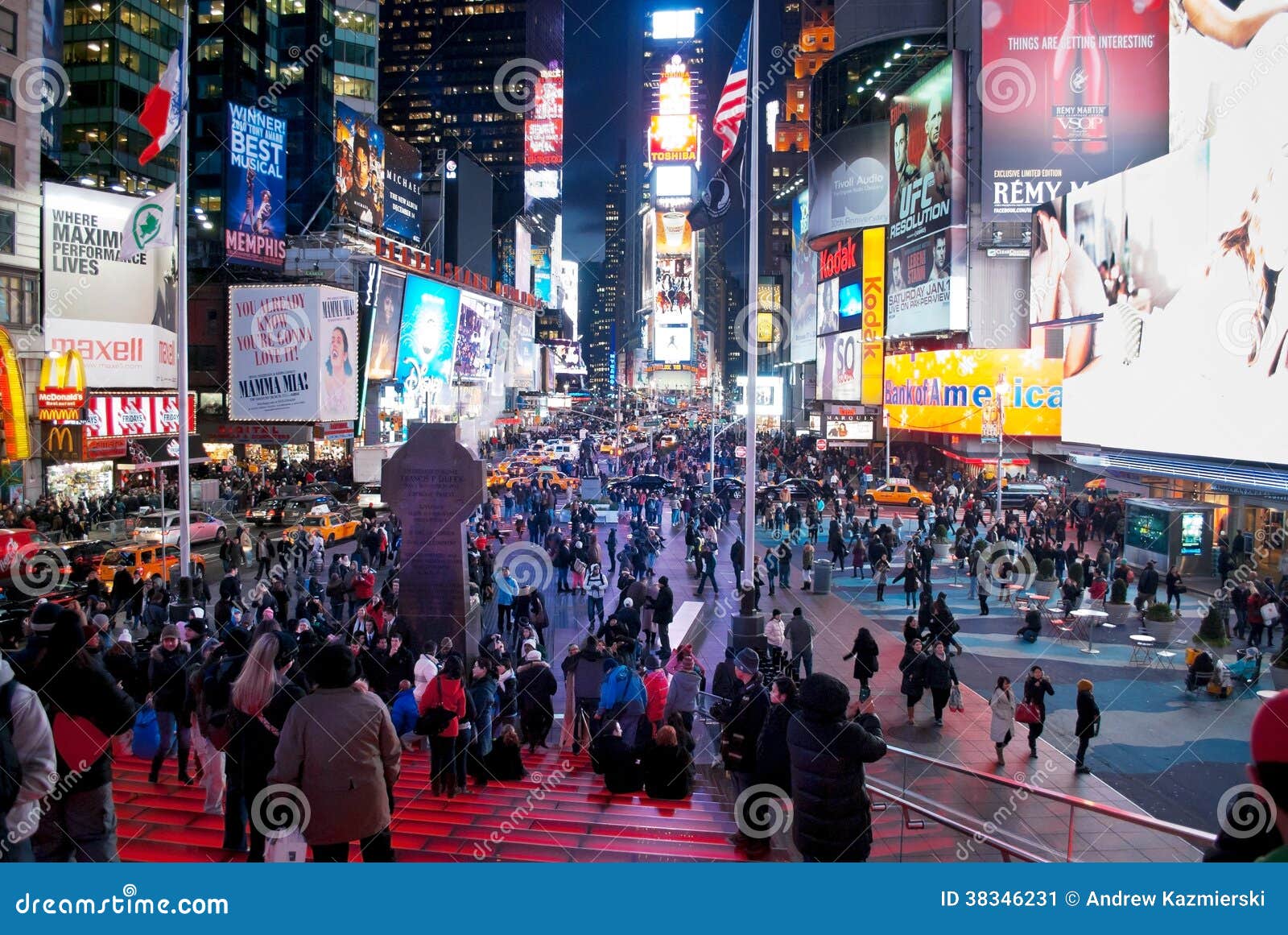 Night Lights Times Square editorial photo. Image of lights - 38346231