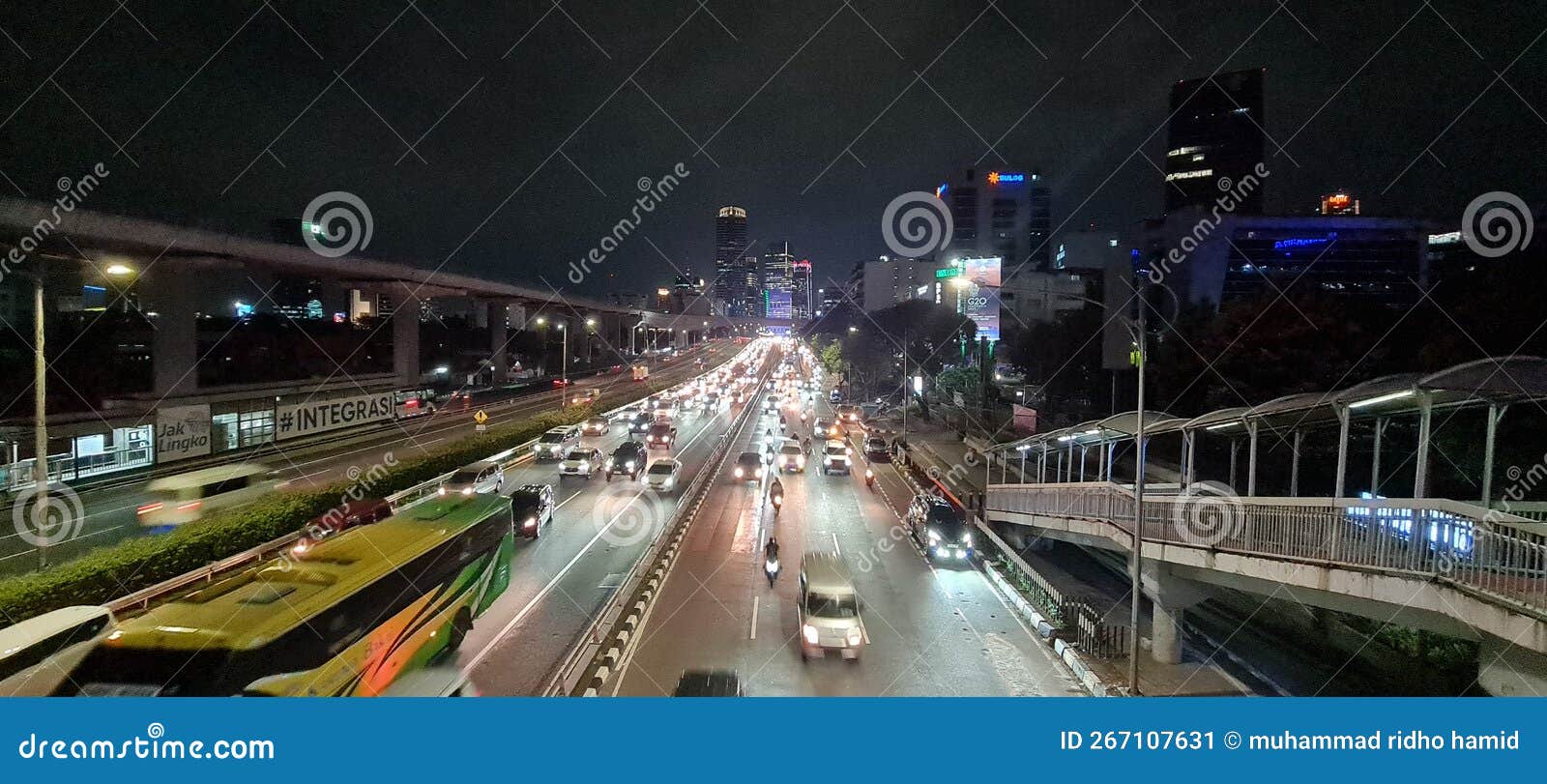 Night Live Traffic Jakarta Indonesia Editorial Photo - Image of ...