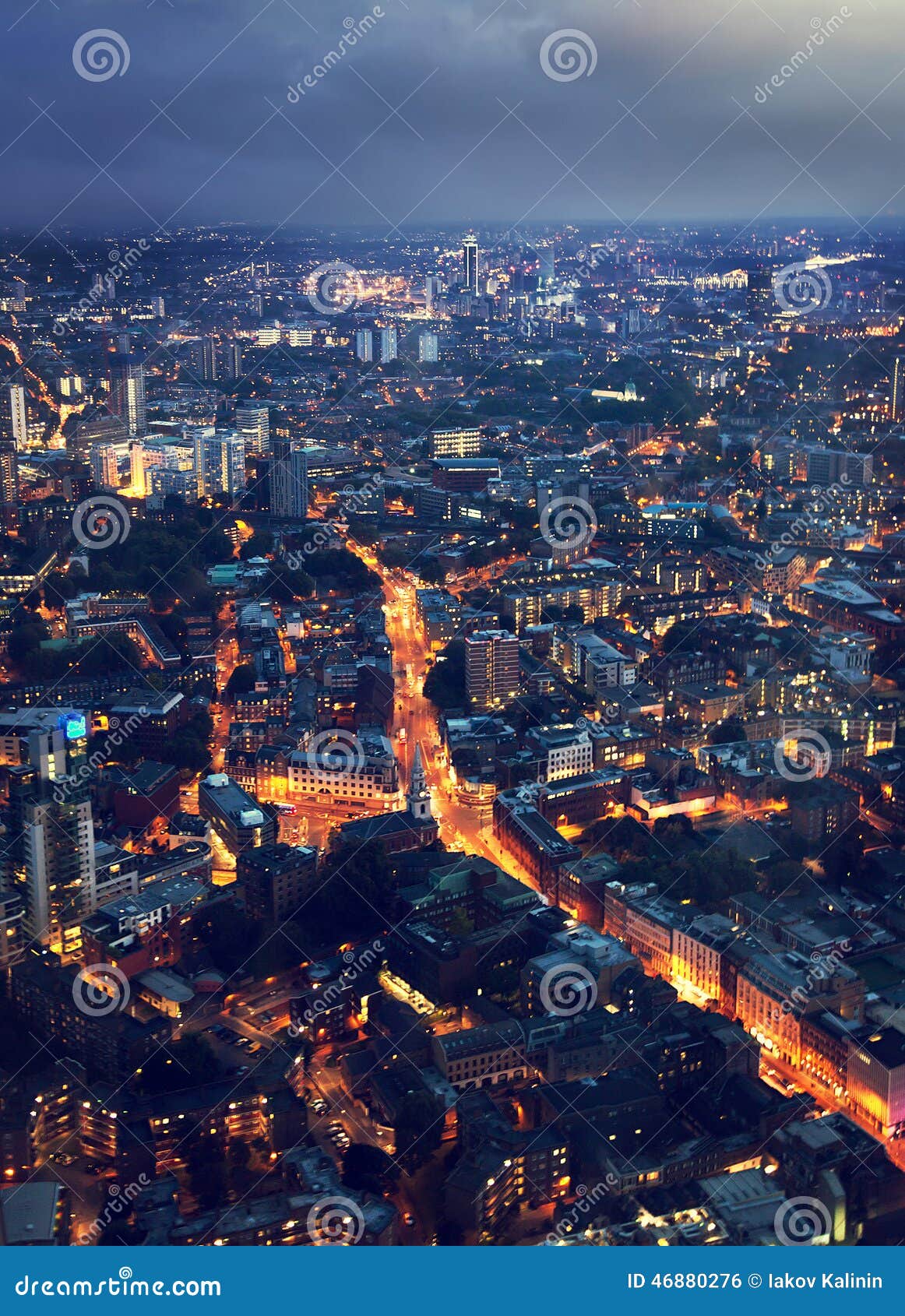 Night London, UK stock photo. Image of lights, dusk, night - 46880276