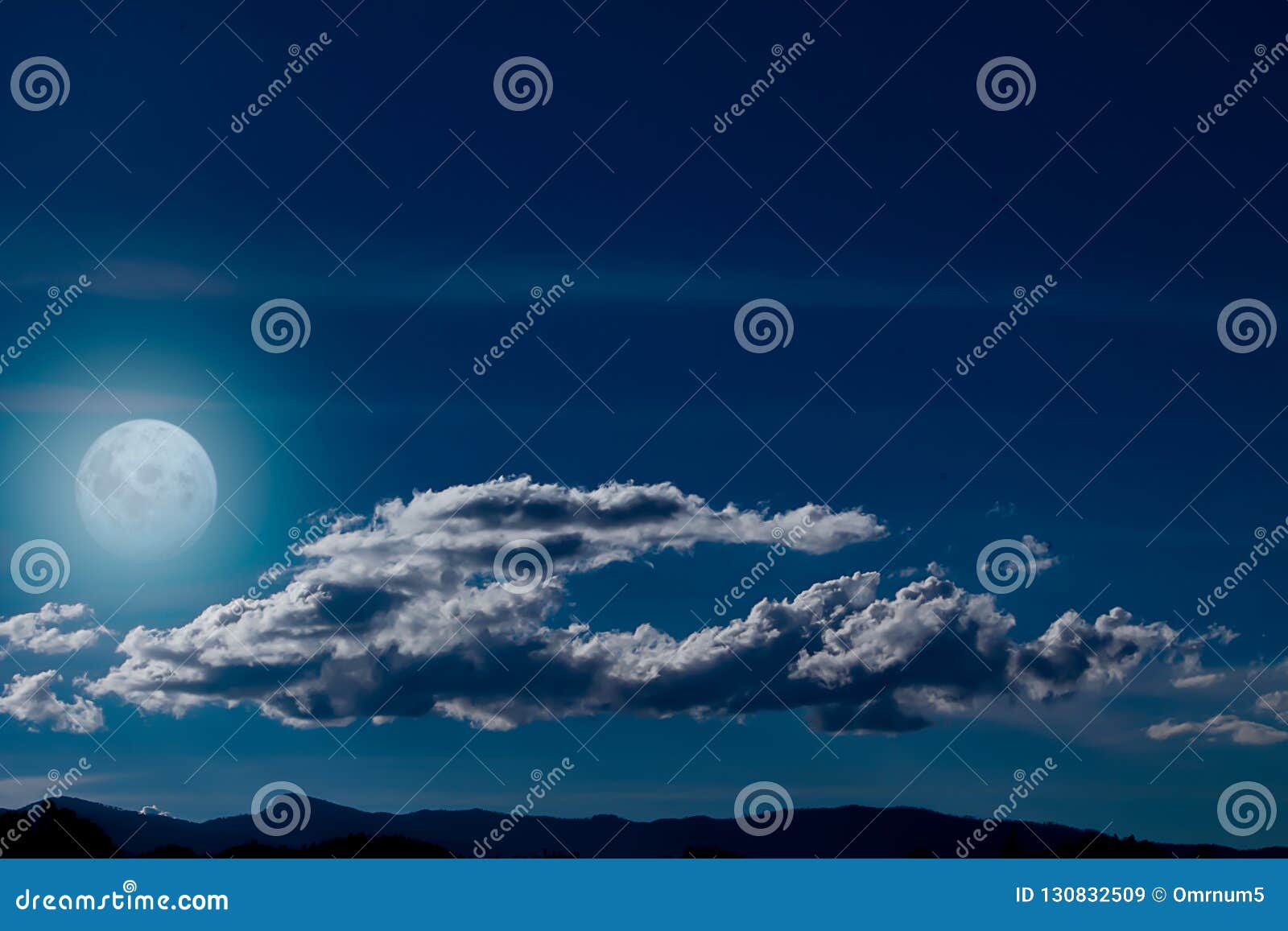 A Night of Luminous Full Moon Stock Image - Image of nature, moon ...
